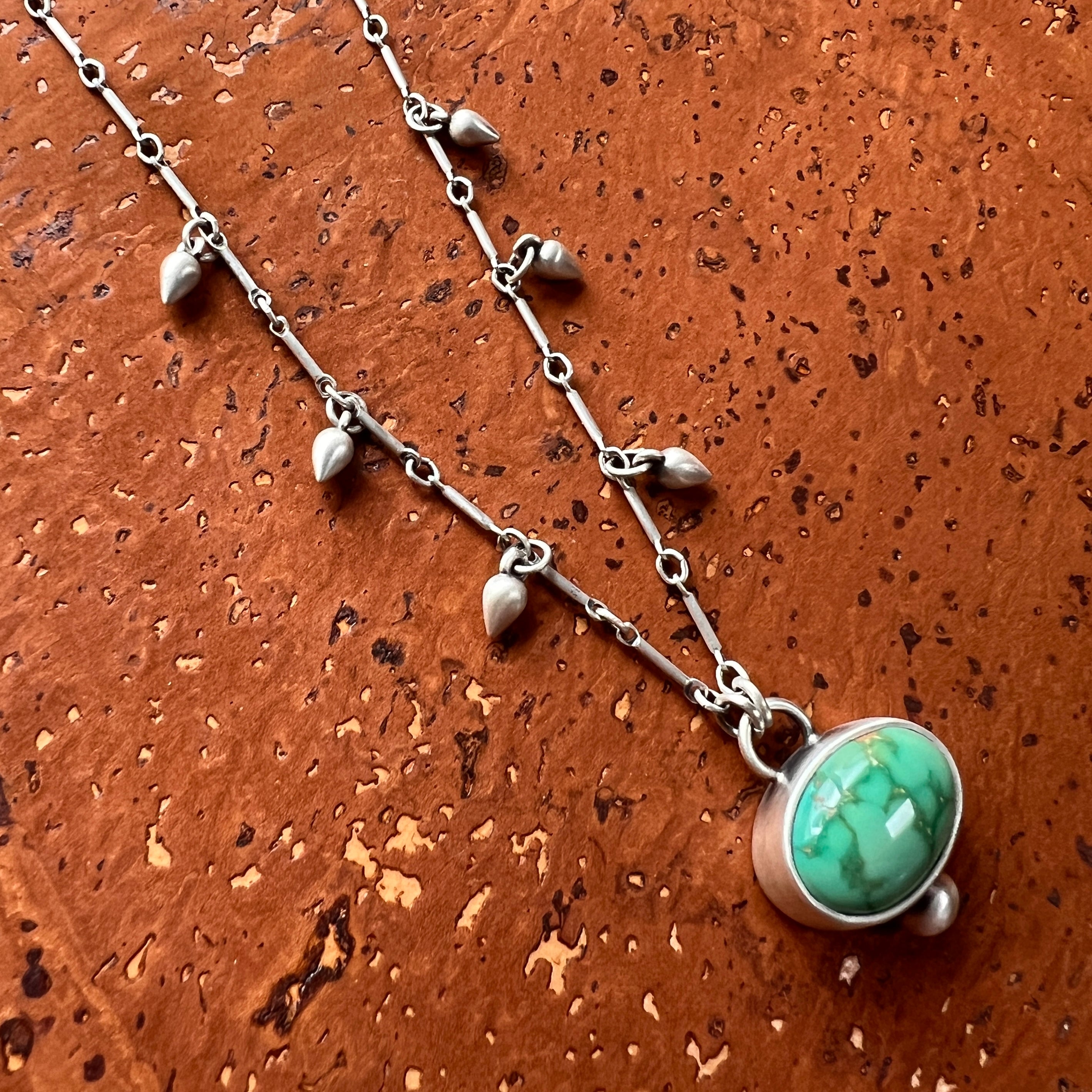 Emerald valley raindrop necklace – The Sovereign Crow